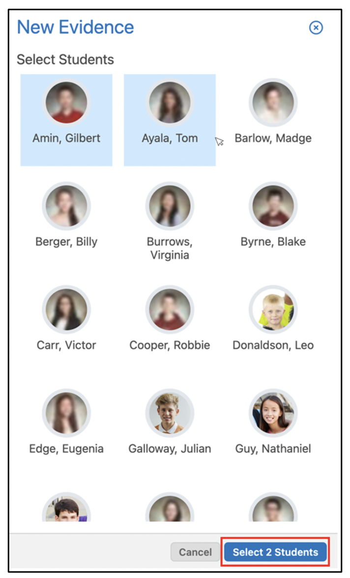 How do I add new Evidence for a student?