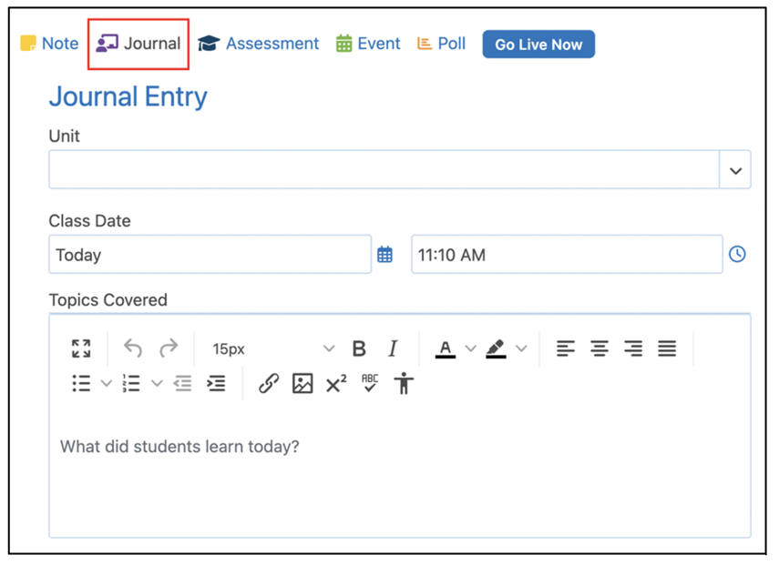 What is the Class Journal?