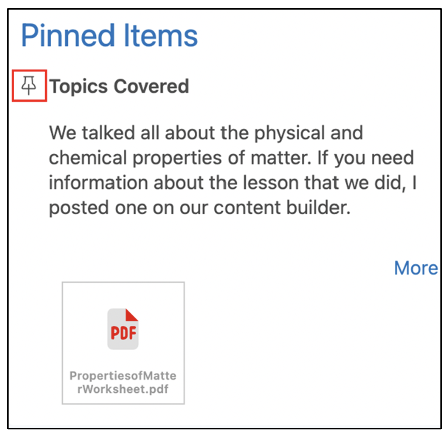 What are Pinned Items?
